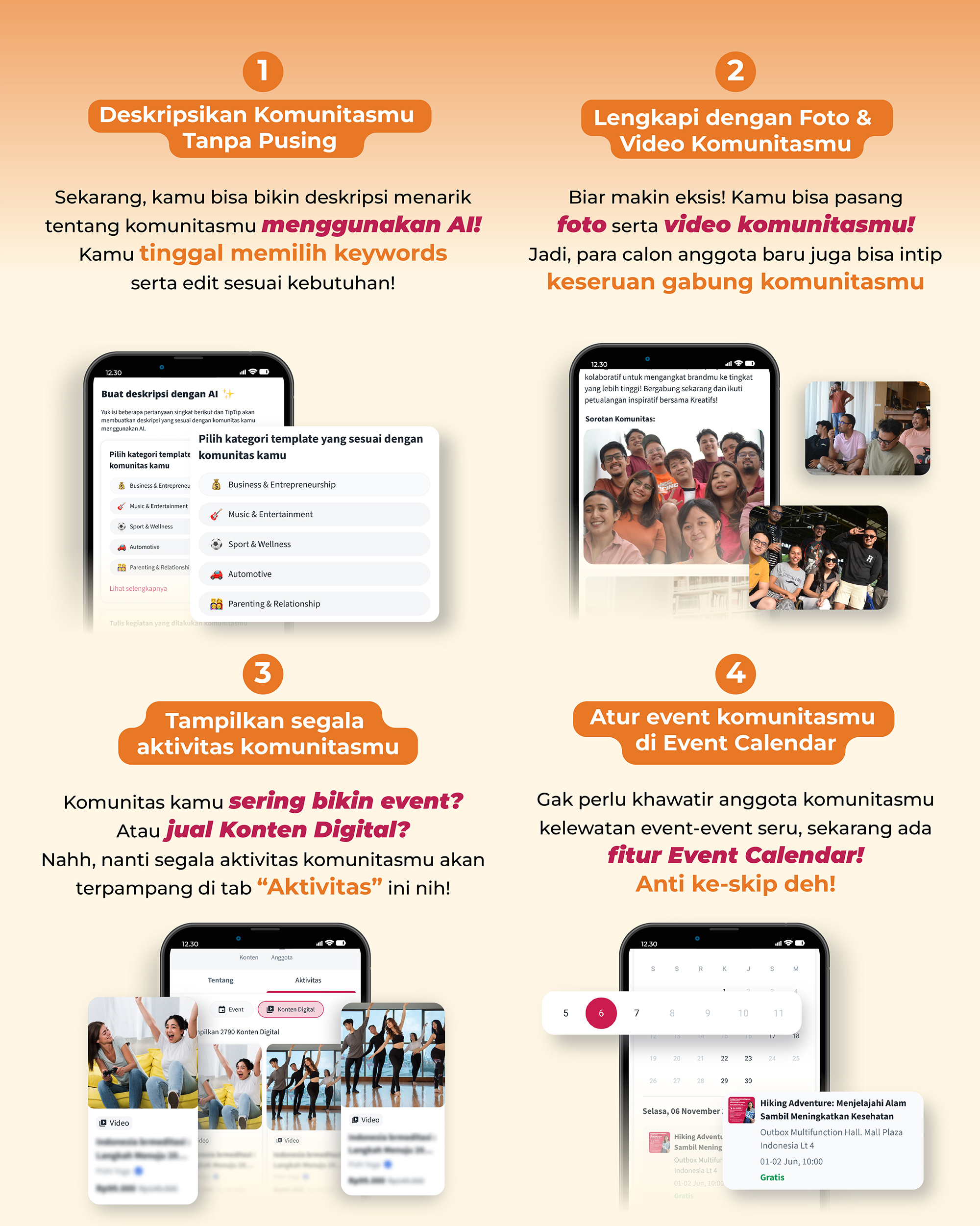 Ada yang baru buat Komunitas Kamu di TipTip!